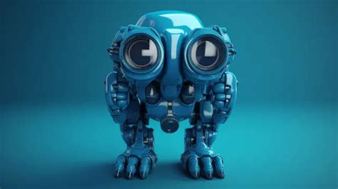 큰 눈을 가진 파란 로봇 파란색 배경에 쌍안경으로 3d 렌더링 로봇 고화질 사진 사진 기술 배경 일러스트 및 사진 무료 다운로드 Pngtree