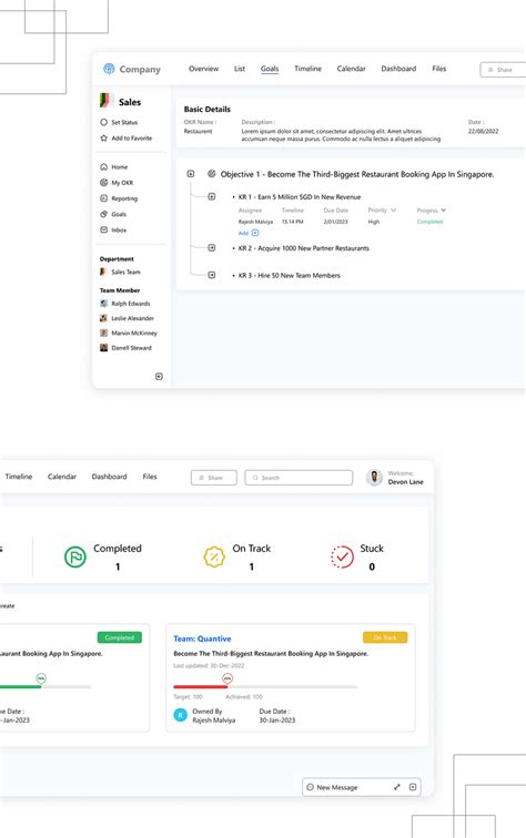 okr dashboard web app by rajesh malviya on dribbble