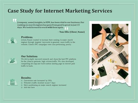 Case Study For Internet Marketing Services Ppt Powerpoint Icon Graphics Presentation Graphics