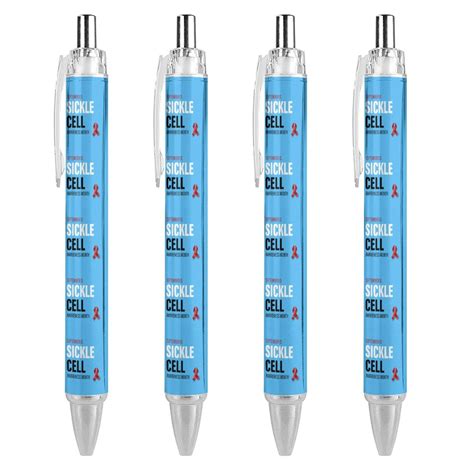 Sickle Cell Awareness Month Ballpoint Pen Retractable Pens Black