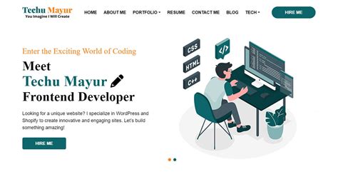 Techu Mayur Creative Innovative Web Developer Portfolio