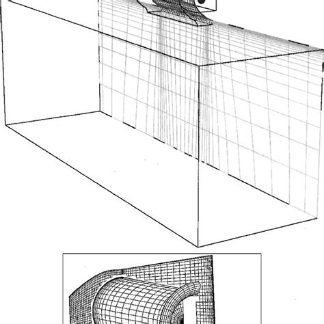 Computational Domain Discretized With Overset Grids Every Other Grid
