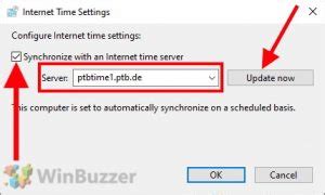 How To Sync Time With An Atomic Clock World Time Server On Windows 10 WinBuzzer