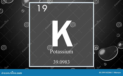 Potassium Chemical Symbol As In The Periodic Table Royalty Free