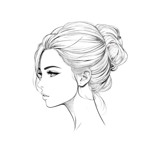 Premium Vector A Girls Face Is A Simple Sketch Of A Woman