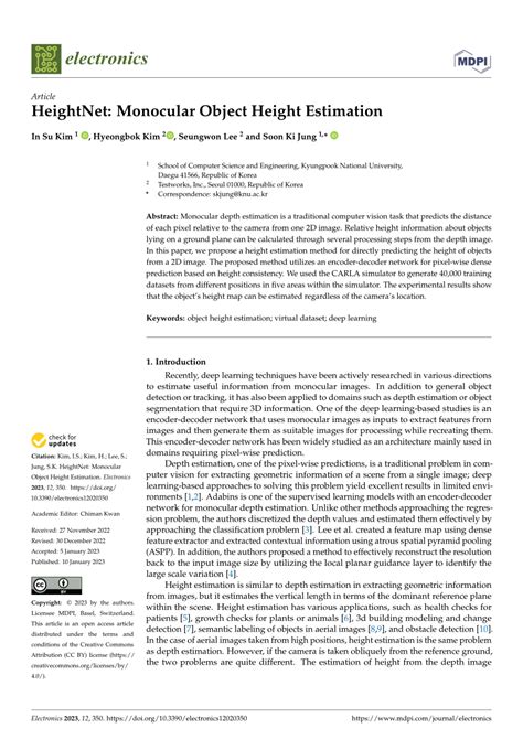 pdf heightnet monocular object height estimation