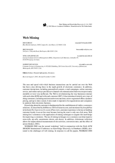 Pdf Web Mining