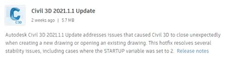 Solved Update Civil 3d 2021 1 1 Update Autodesk Community