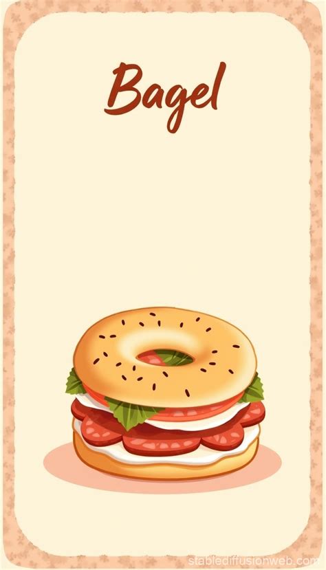 Bagel Label Design Stable Diffusion Online