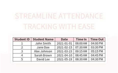 Simplify Attendance Tracking Effortlessly Excel Template Free Download Pikbest