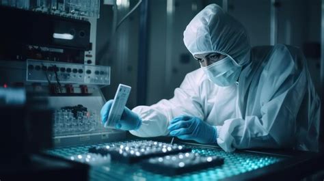 Premium Ai Image Functioning Medical Technology With Worker In Lab Generative Ai