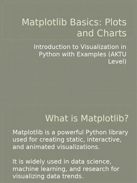Matplotlib Visualization Basics Guide Pdf Pie Chart Chart