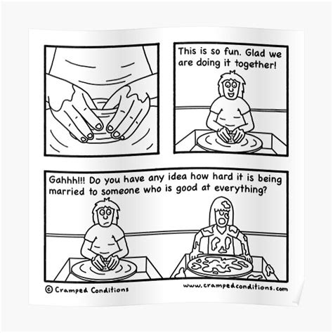 Pottery Class Poster For Sale By Crampedcomic Redbubble