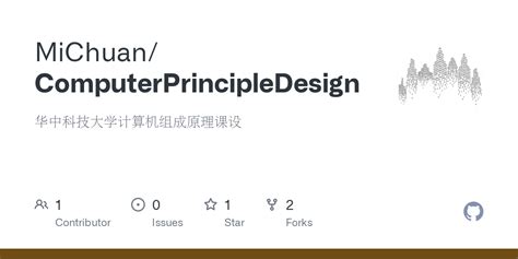 Github Michuan Computerprincipledesign