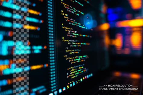 Premium Psd Close Up Of Monitor Displaying Source Code Coding Program