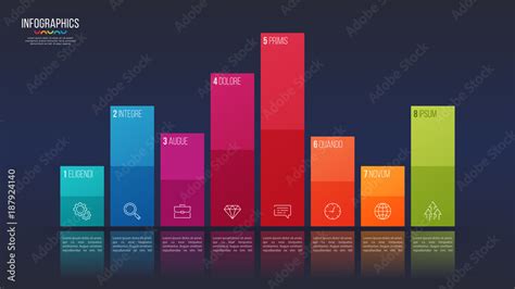 Easy Editable Vector Options Infographic Design Bar Chart Presentation Template Stock