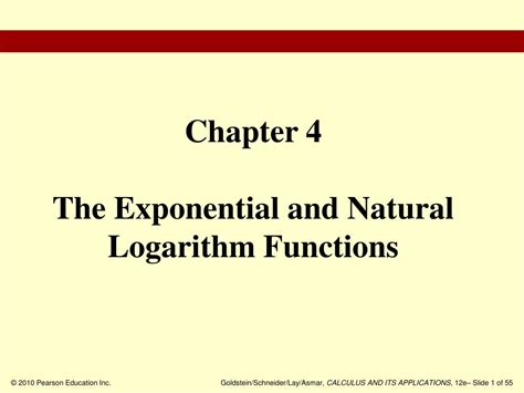 Ppt Chapter 4 The Exponential And Natural Logarithm Functions Powerpoint Presentation Id7029325
