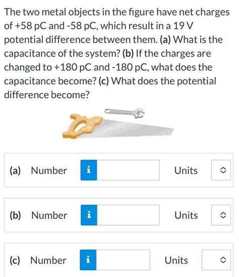 Solved The Two Metal Objects In The Figure Have Net Charges