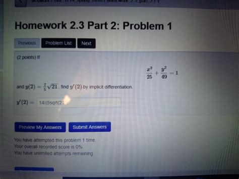 solved homework 2 3 part 2 problem 1 previous problem list