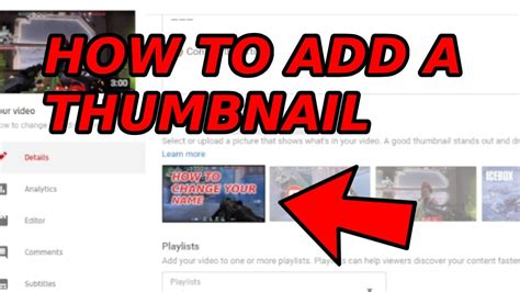 How To Add A Thumbnail To Your Youtube Video YouTube