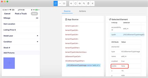 Element Attribute Visible Show False In Appium Inspector Support