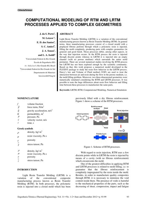 Pdf Computational Modeling Of Rtm And Lrtm Processes Applied To