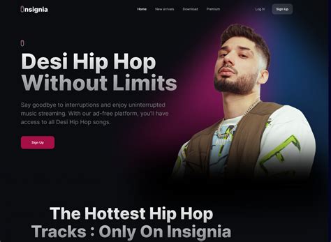 Insignia Music Streaming Webpage Figma