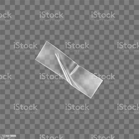 투명 한 배경에 격리 된 투명 한 접착제 플라스틱 테이프 사진 및 종이 기구를위한 구겨진 접착제 플라스틱 스티커 테이프 사실적인 주름 스트립 격리 된 3d 벡터