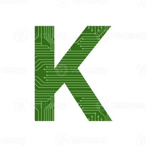 Moderne Lettre Alphabet Processeur Imprimé Circuit Planche Puce