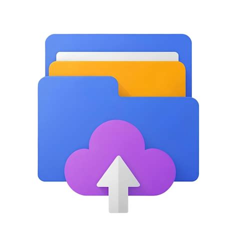 File Folder Upload Icon Premium AI Generated Image
