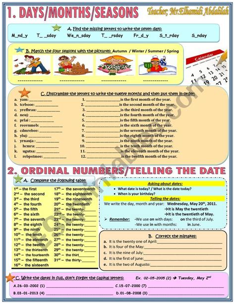 Dates ESL Worksheet By Abdalilahelhamidi Dates ESL Worksheet By Abdalilahelhamidi