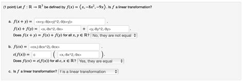 Solved 1 Point Let F R R3 Be Defined By F X X Chegg Com