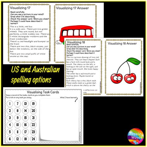 Reading Strategies Tasks For Visualisation Australian Teachers Marketplace