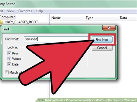 how to delete a program completely by modifying the registry windows
