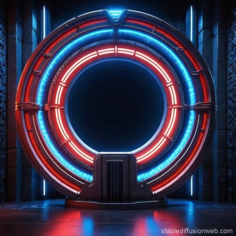 Futuristic Circular Portal Design Stable Diffusion Online