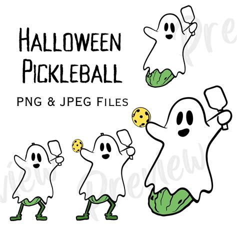 Funny Pickleball Clip Art For Halloween Designs Commercial Use Png And