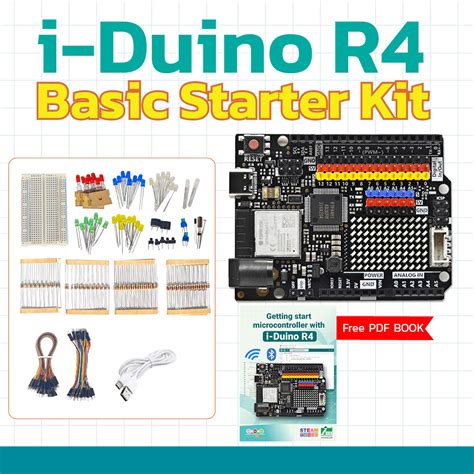 I Duino R4 Basic Starter Kit เซ็นเซอร์ หุ่นยนต์ Mocrobit Robot