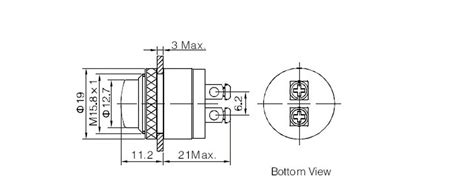 16mm Momentary Brass Metal Waterproof Round Push B Vicedeal