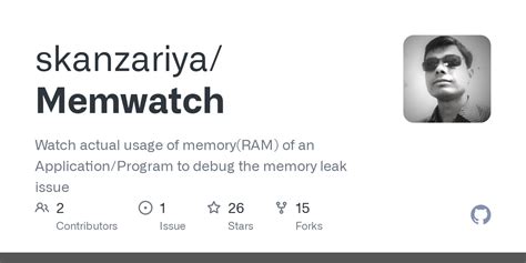 Github Skanzariyamemwatch Watch Actual Usage Of Memoryram Of An
