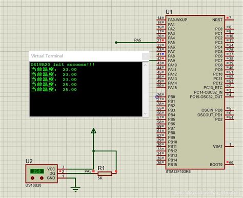 stm32cubemx proteus仿真ds18b20 stm32f103r6测温仿真 csdn博客