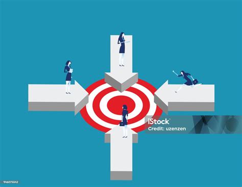 방향입니다 같은 목표와 비즈니스 사람입니다 컨셉 비즈니스 벡터 일러스트입니다 경영자에 대한 스톡 벡터 아트 및 기타 이미지 경영자 교통 기업 재무와 산업 Istock