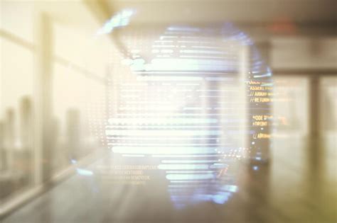 Premium Photo Multi Exposure Of Abstract Creative Coding Sketch And World Map On Empty