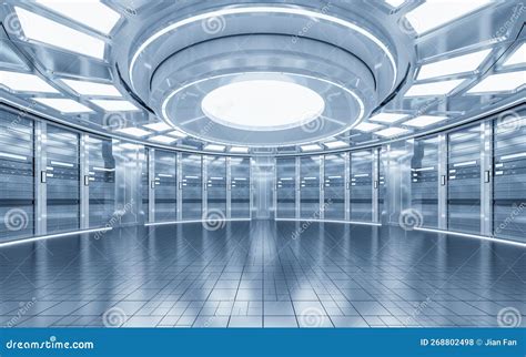 Sever Racks And Data Center Big Data And Cloud Computing Concept 3d Rendering Stock