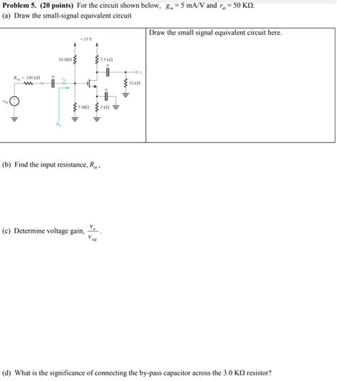 solved problem 5 20 points for the circuit shown below