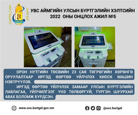 УВС АЙМГИЙН УЛСЫН БҮРТГЭЛИЙН ХЭЛТСИЙН 2022 ОНЫ ОНЦЛОХ АЖИЛ №5 Увс аймгийн улсын бүртгэлийн хэлтэс
