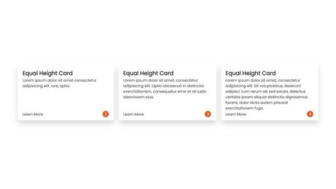 equal height cards design using html css youtube