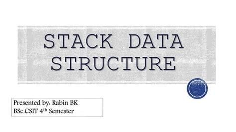 Introduction To Stack Stack Adt Implementation Of Stack Using Array Concept Of Implicit And