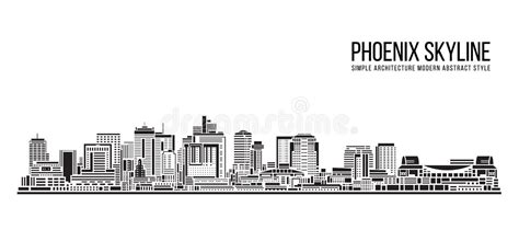 Phoenix City Landscape Black Stock Illustrations 103 Phoenix City