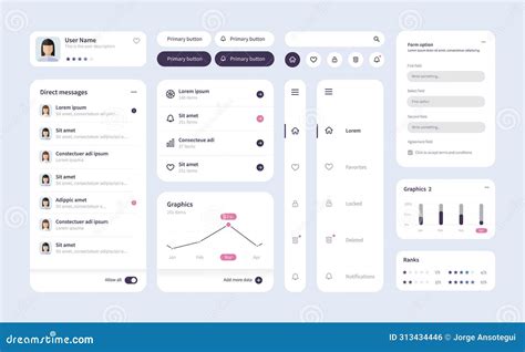 Big And Improved Ui Kit For Web Designing Mobile Apps With The