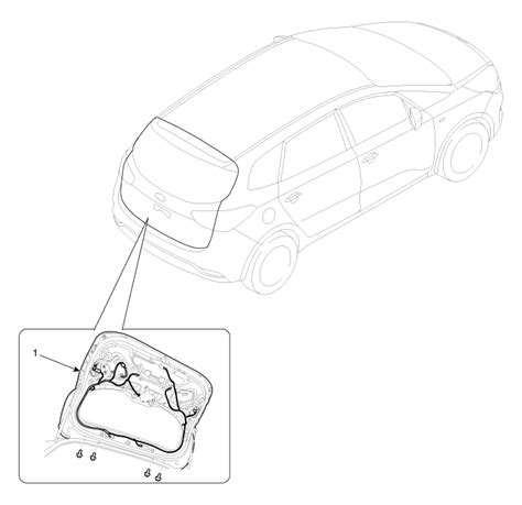 Kia Carens Tail Gate Assembly Components And Components Location Tail Gate